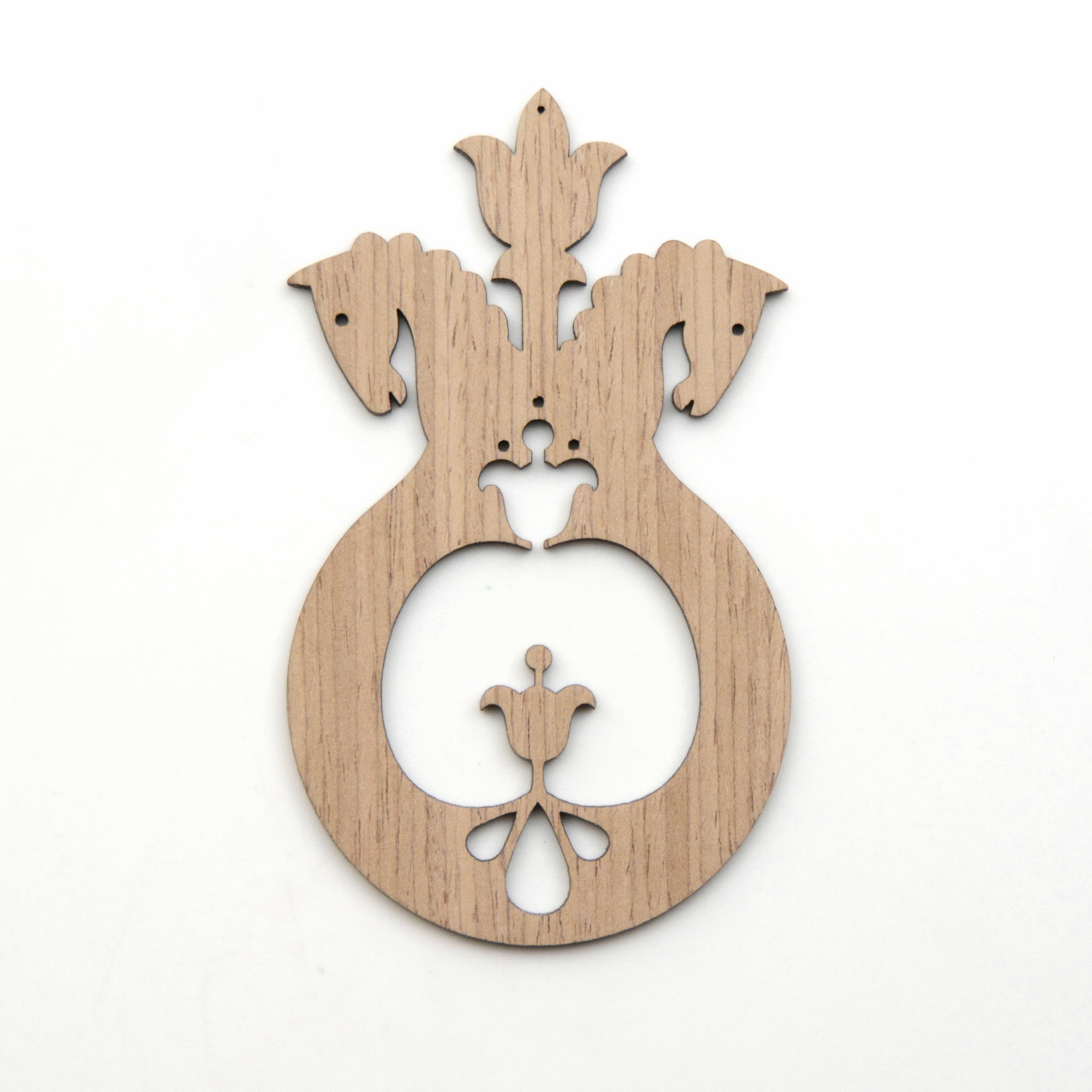 Pendant / magnet HORSES GROWING A LILY | EtnoDesign.eu